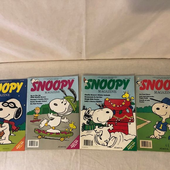 Peanuts | Other | Lot Of 4 989 Snoopy Magazines | Poshmark